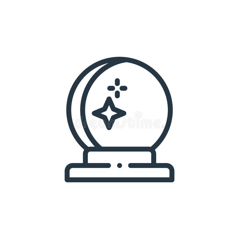 Magic Ball Icon Vector from Magic Concept. Thin Line Illustration of ...