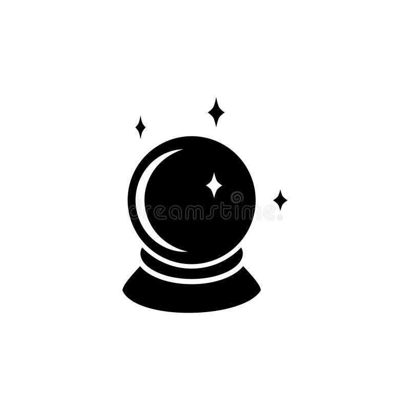 Magic Ball Icon Vector Logo Design Template Stock Vector - Illustration ...