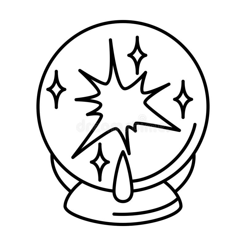 Magic Ball Illustration. Witchcraft Alchemy Mystery Element Stock ...