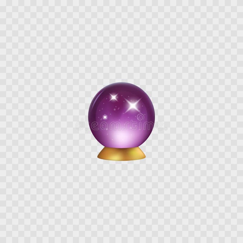 Magic Ball. Isolater Realistic 3D Icon. Crystal Magic Circle. Predict ...