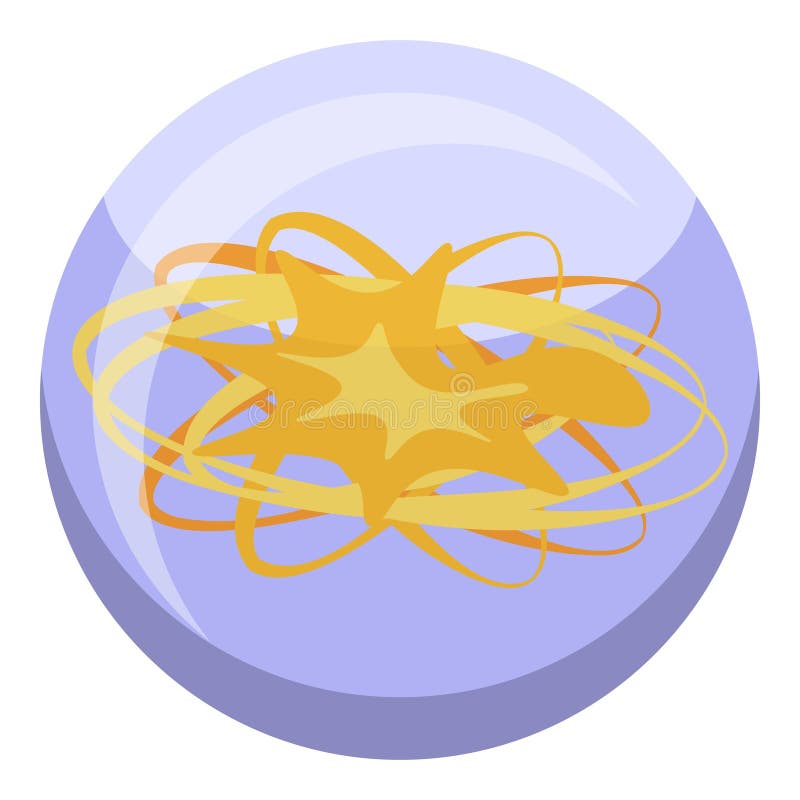 Magic Ball Showing Future with Glowing Star Inside Crystal Sphere Stock ...