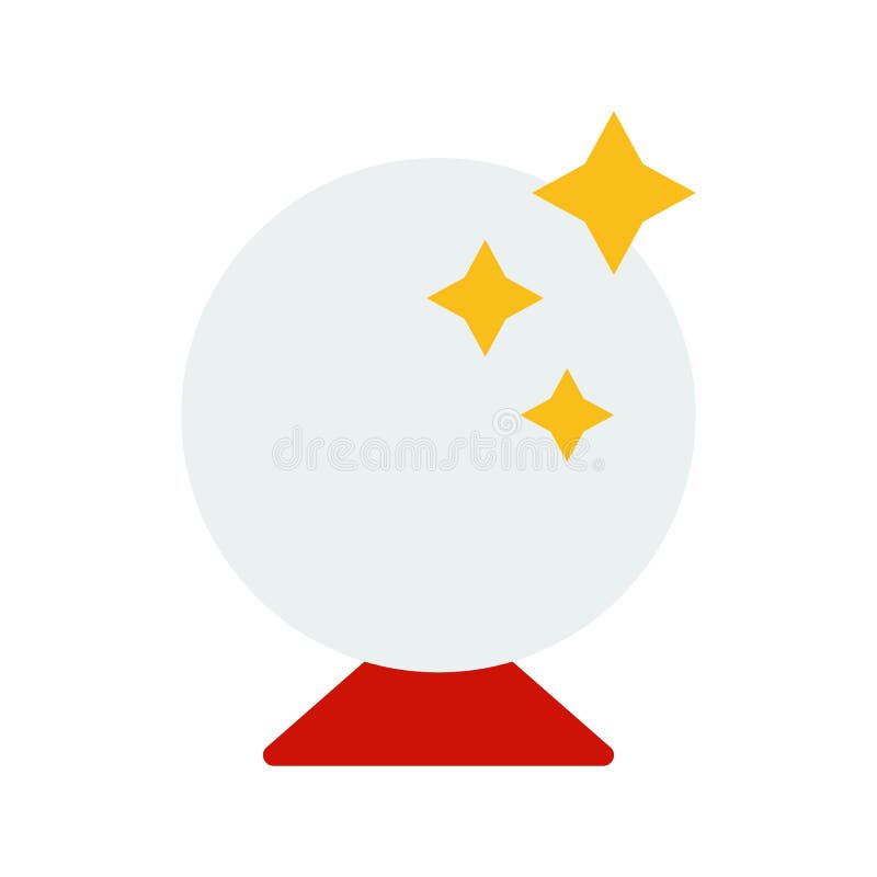 Magic Ball Vector, Magic Related Flat Style Icon Stock Vector ...