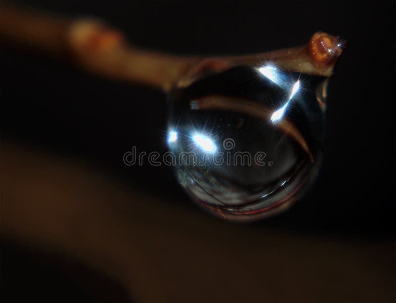 Magic Ball from Water Drop on Edge Stock Photo - Image of round, sphere ...