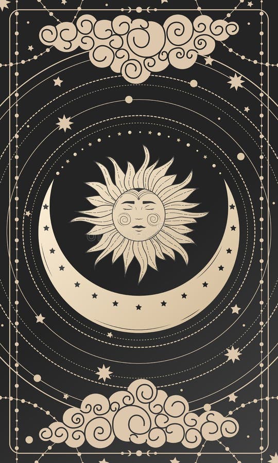 Magic banner for astrology stock vector. Illustration of tattoo - 233154762