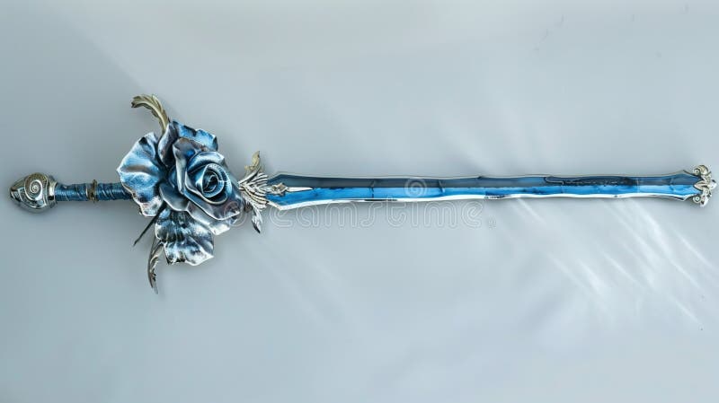 Magic blue rose sword stock photo. Image of texture - 321464650