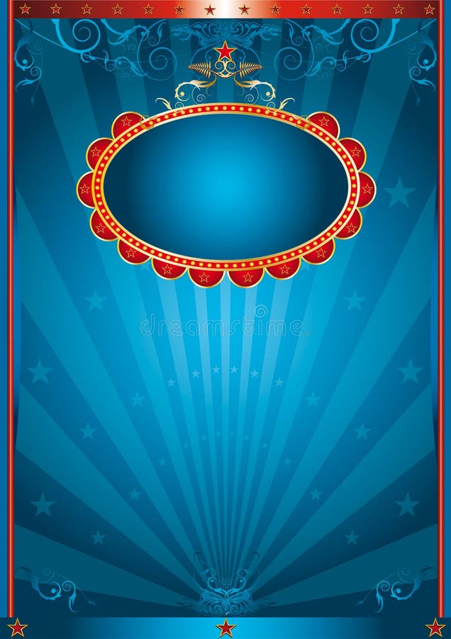 Magic blue circus frame stock vector. Illustration of imagery - 23674264