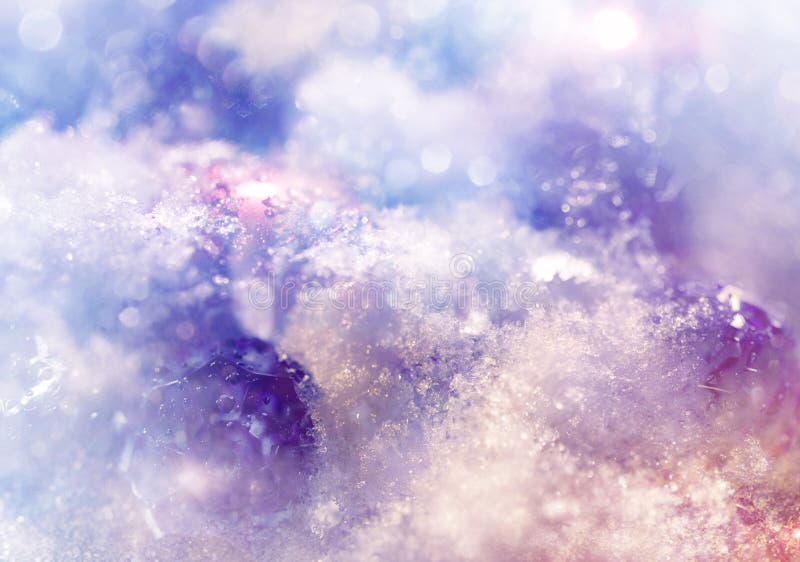 Magic Blue Background with Snow and Ice Figure Stock Illustration ...