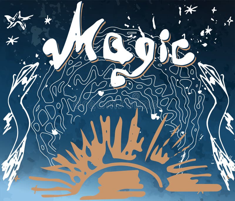 Magic Blue Background. the Sun Stock Illustration - Illustration of ...