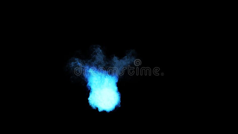 Magic Blue Fire Isolate. Footage with Alpha Chanel. Stock Footage ...