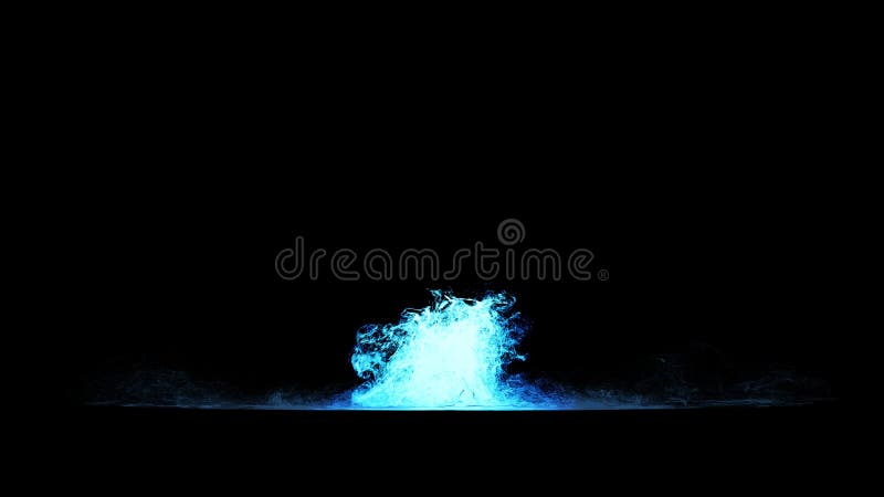 Magic Blue Fire Isolate. Footage with Alpha Chanel. Stock Footage ...