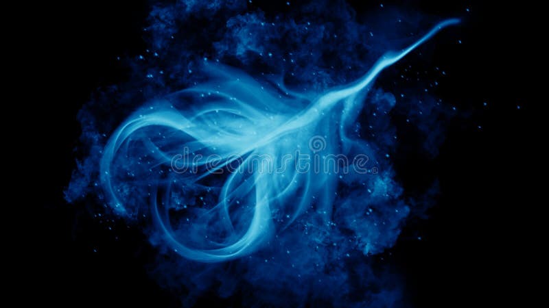 Magic Blue Fire on Isolated Background. Perfect Explosion Effect for ...