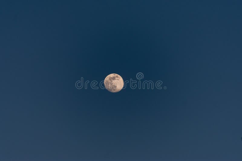 Magic Blue Night Sky Landscape with a Full Moon Stock Photo - Image of ...