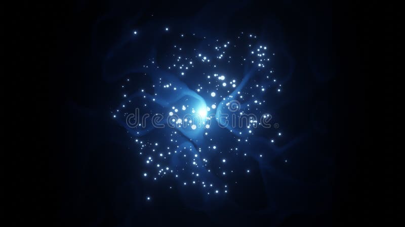 Magic Blue Sparkle Nebula with Twisted Spark Particles - Animation ...