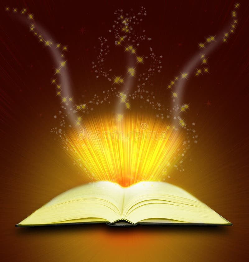 Open Magic Book stock vector. Illustration of religion - 28135756