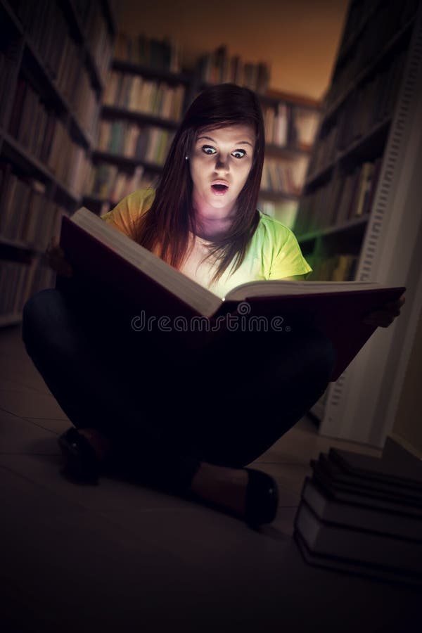 Magic book stock photo. Image of night, female, college - 29320740