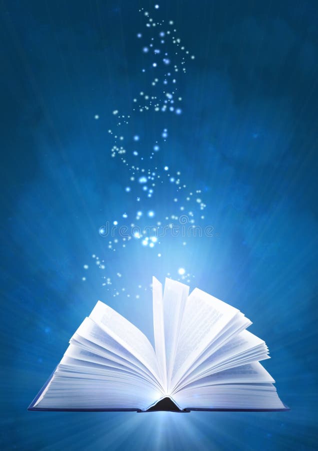 Magic book stock illustration. Illustration of blue, ethereal - 9046808