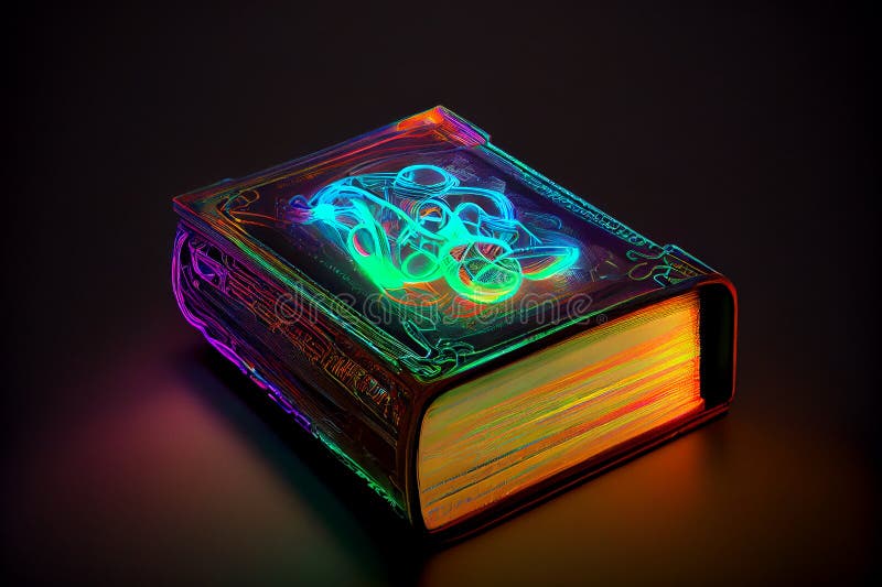 Magic Spells in Antique Book with Drawings and Annotations, Generative ...