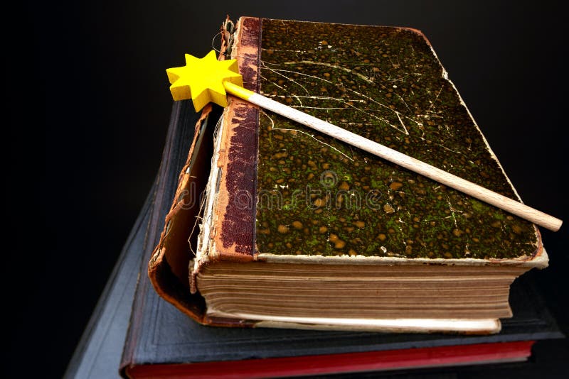 Magic Book stock image. Image of star, wand, antique - 49596473