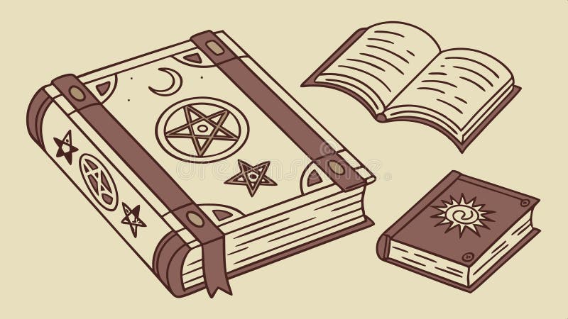 Magic Book Open Spell, Open Magic Book with Glowing Symbols and ...