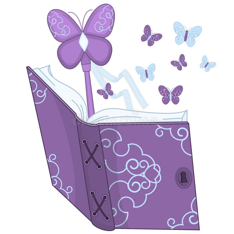 Magic Book stock vector. Illustration of ribbon, girls - 64577687