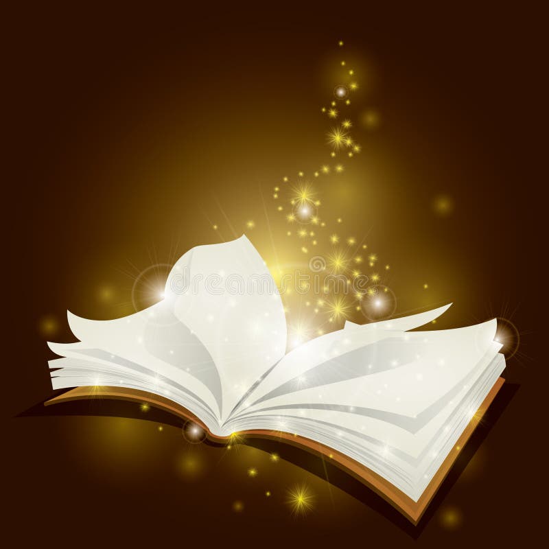 Magic Book. Vector Illustration Decorative Design Stock Vector ...