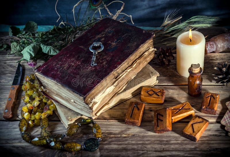 Magic Book and Witchery Objects, the Practice of Magic, Enchantment ...
