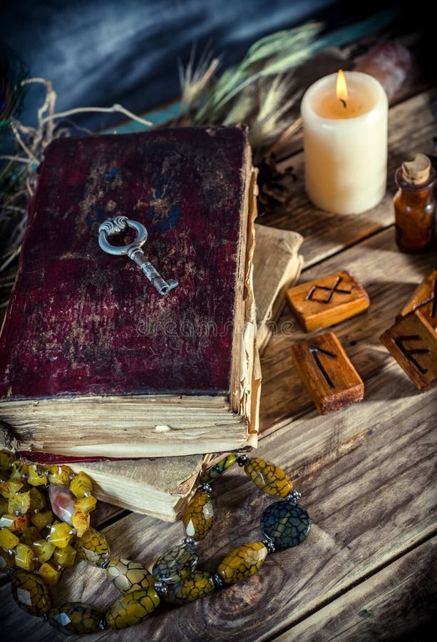 Magic Book and Witchery Objects, the Practice of Magic, Enchantment ...