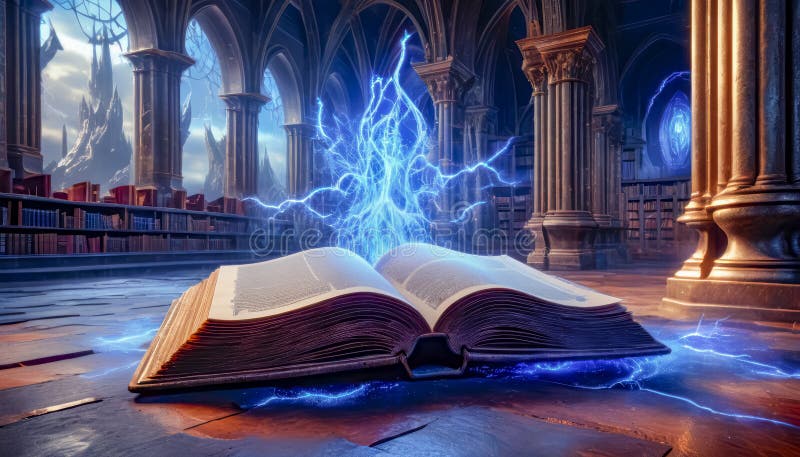 A Magic Book from the Wizard S Room, an Ancient Grimoire for Spells ...