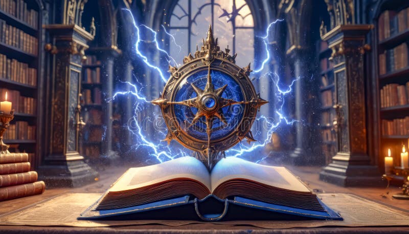 A Magic Book from the Wizard S Room, an Ancient Grimoire for Spells ...