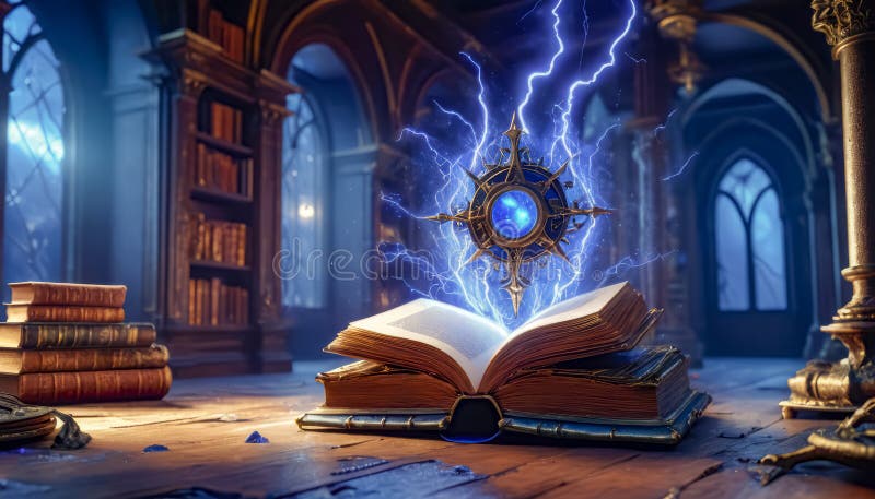 A Magic Book from the Wizard S Room, an Ancient Grimoire for Spells ...