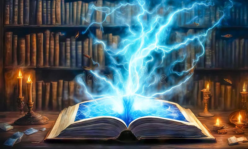 A Magic Book from the Wizard S Room, an Ancient Grimoire for Spells ...