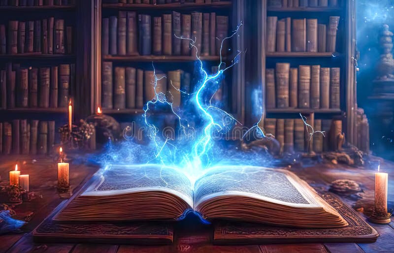 A Magic Book from the Wizard S Room, an Ancient Grimoire for Spells ...