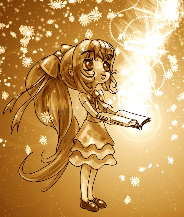 Magic Girl Books Stock Illustrations – 1,900 Magic Girl Books Stock ...