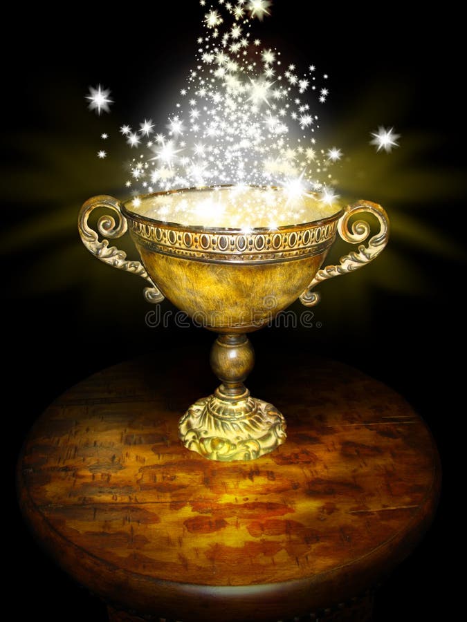 Magic bowl stock illustration. Illustration of gold, chalice - 8578638