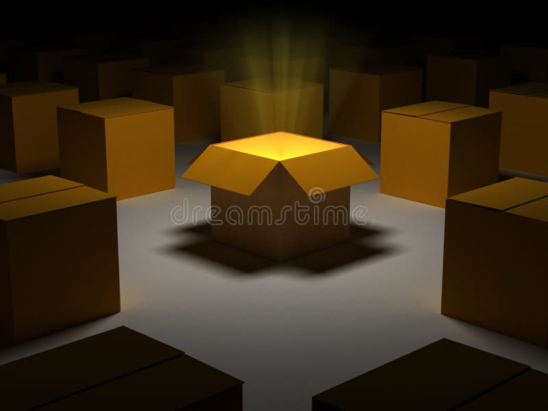 Magic Box stock illustration. Illustration of open, shiny - 10999479