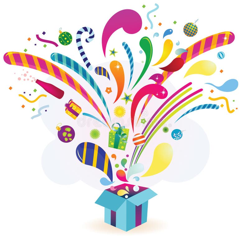 Abstract Colorful Explode Magic Box Stock Vector - Illustration of ...