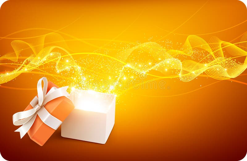 Open Gift Box stock vector. Illustration of present, design - 28727461