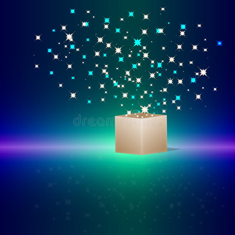 Magic box stock vector. Illustration of bright, package - 63278304