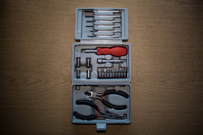 Magic box for repair work. stock image. Image of desk - 178753695