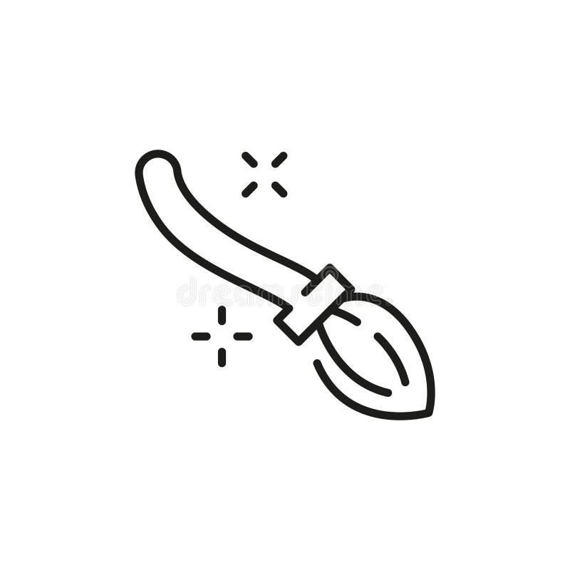 Magic Broom Icon stock vector. Illustration of sorcery - 321196253