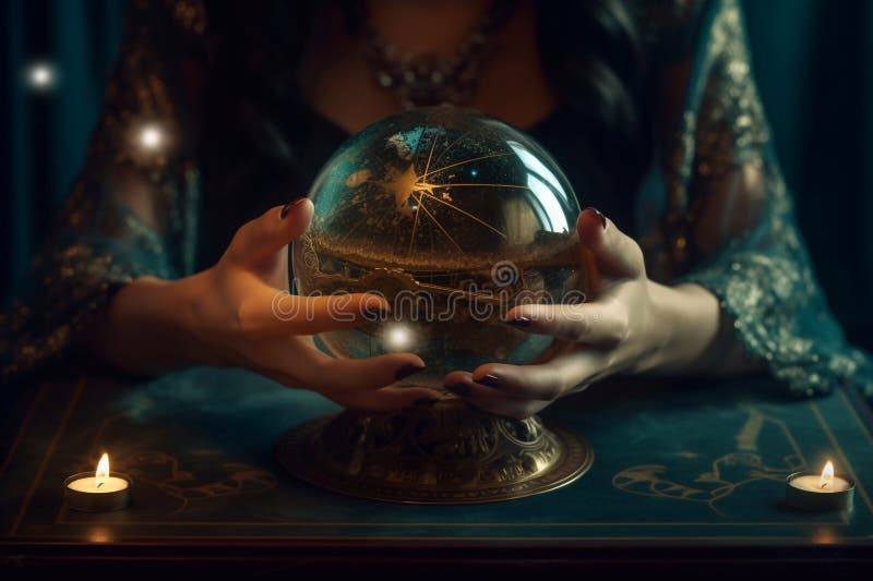 Magic Bullet. Divination on a Magic Ball Stock Illustration ...