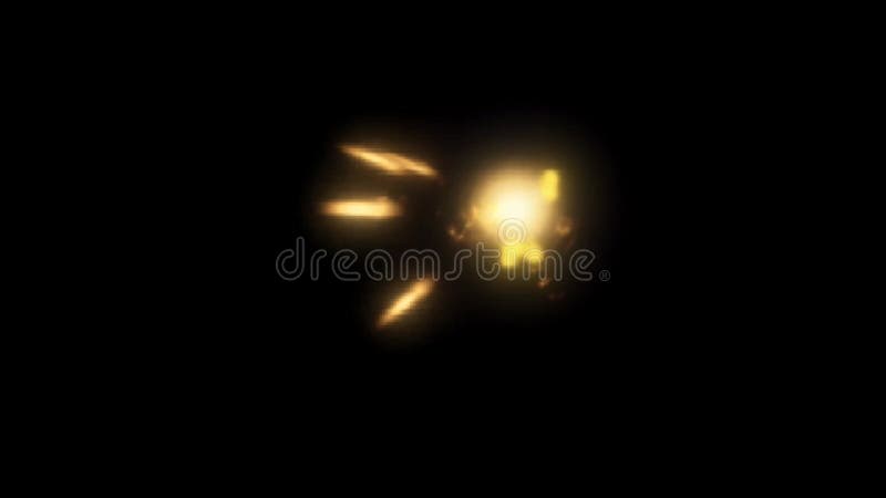 Magic Bullet Fire Animation on Black Background Glowing Fiery Effect ...
