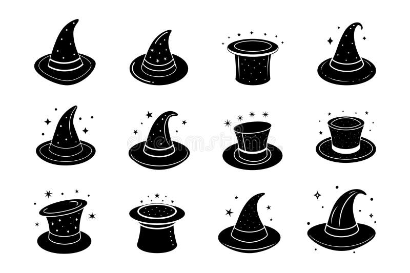 Magic Cap Vector Illustration Icons. Stock Vector - Illustration of ...