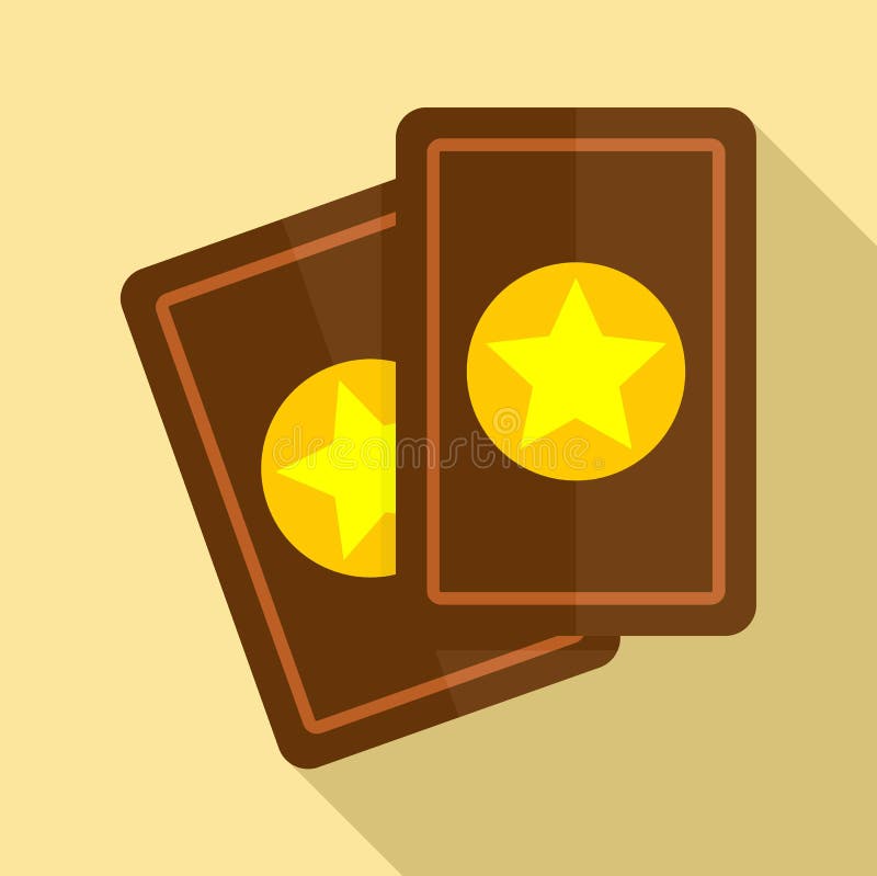 Magic Cards Icon, Flat Style Stock Vector - Illustration of front ...