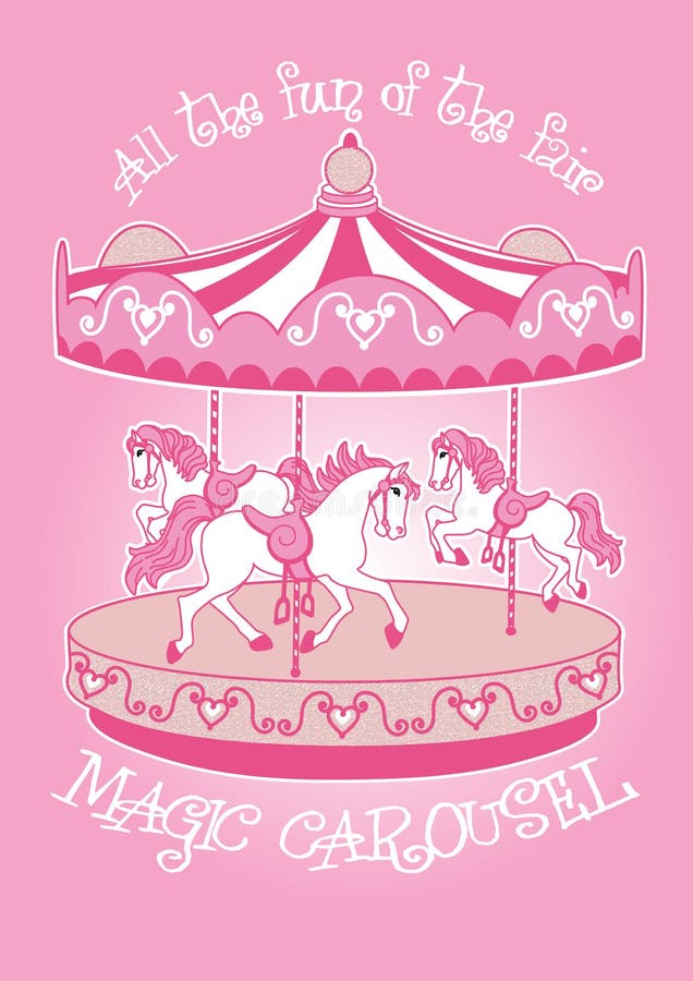 Magic Carousel stock vector. Illustration of magic, animal - 36577315