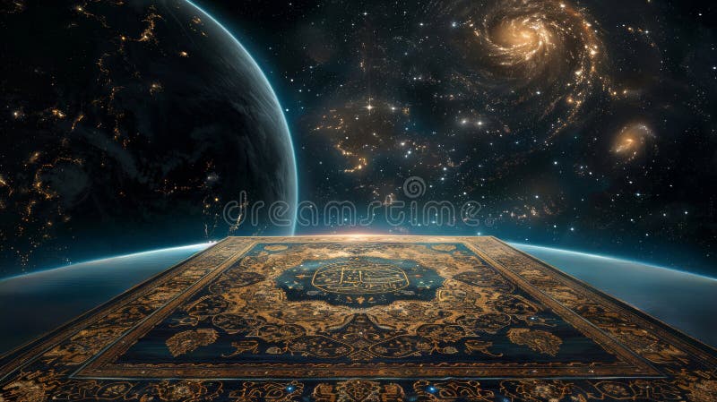 Magic Carpet Flying in Outer Space Towards a Distant Galaxy with Planet ...
