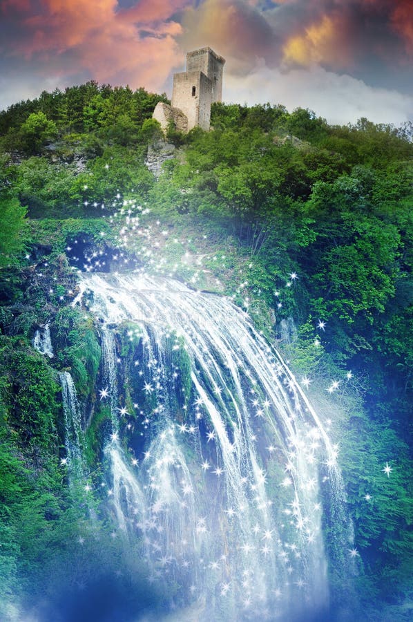 Peaceful waterfalls stock photo. Image of rocks, detail - 30643658