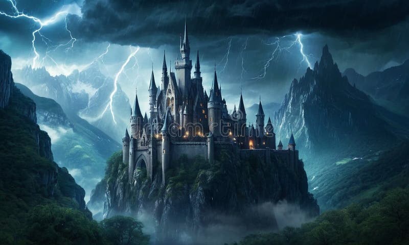 Castle Lightning Stock Illustrations – 596 Castle Lightning Stock ...