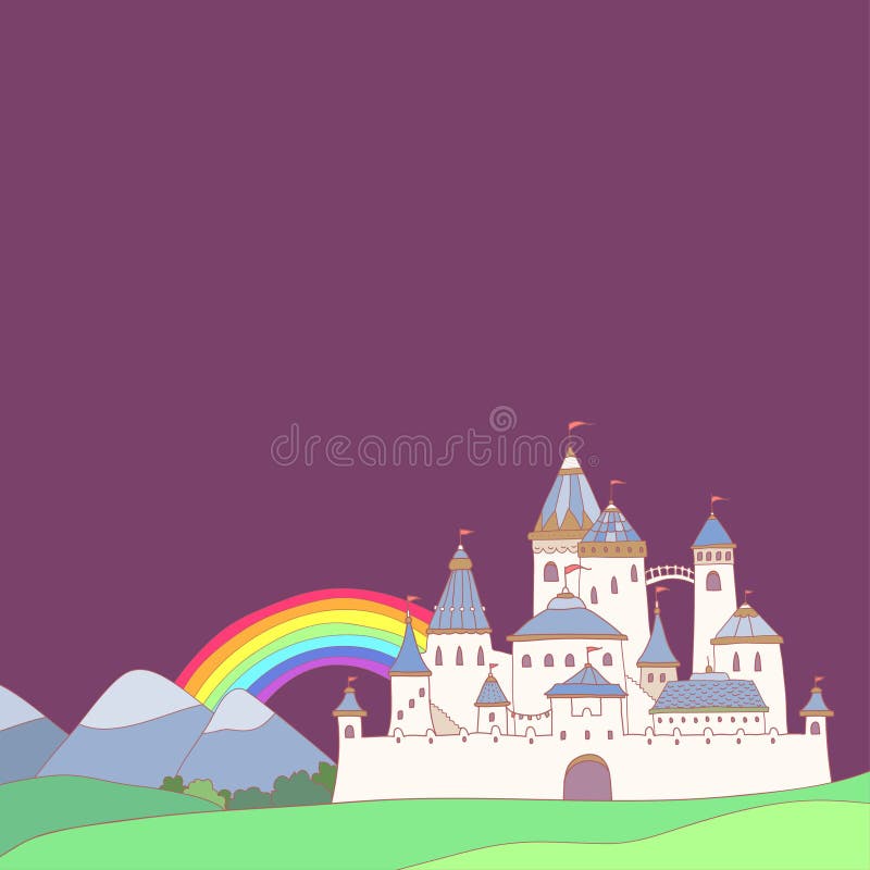 Magic castle stock vector. Illustration of fairytale - 33267894