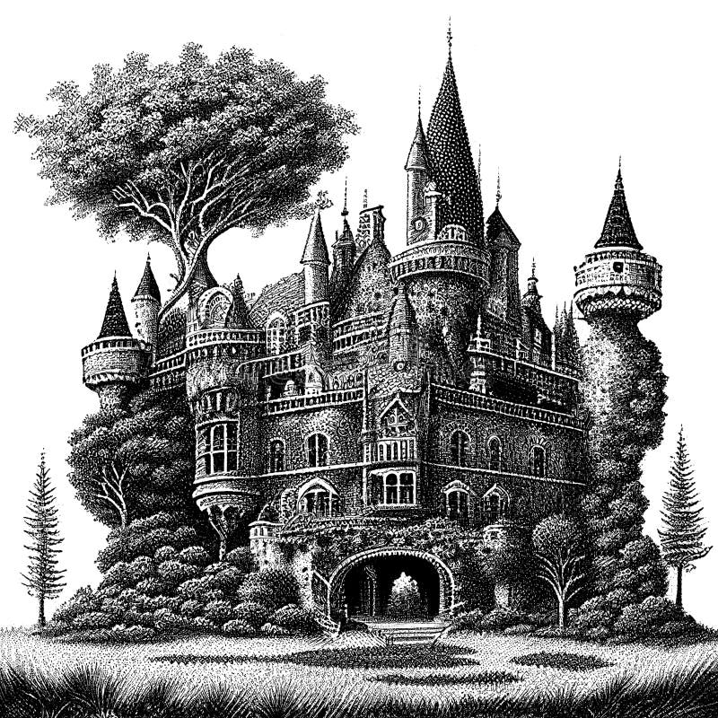 Medieval Castle Pen Stock Illustrations – 309 Medieval Castle Pen Stock ...